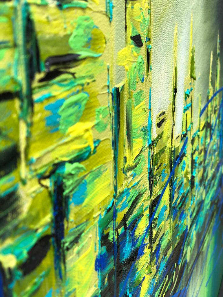 Blue reflections Painting by Preethi Mathialagan | Saatchi Art