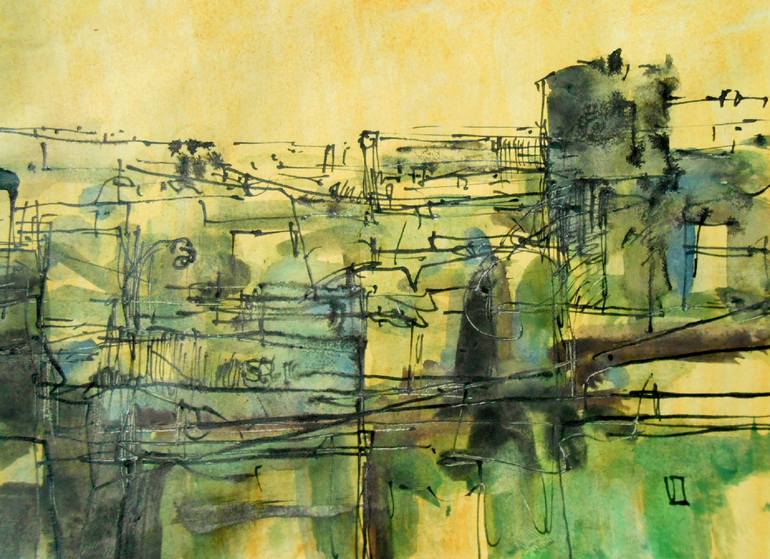 Cityscape Drawing by Marko Milovic | Saatchi Art