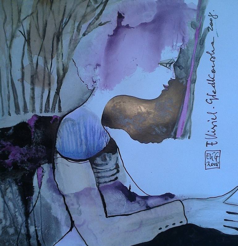 Staring Painting by ElżBieta Kisiel-GłAdkowska | Saatchi Art