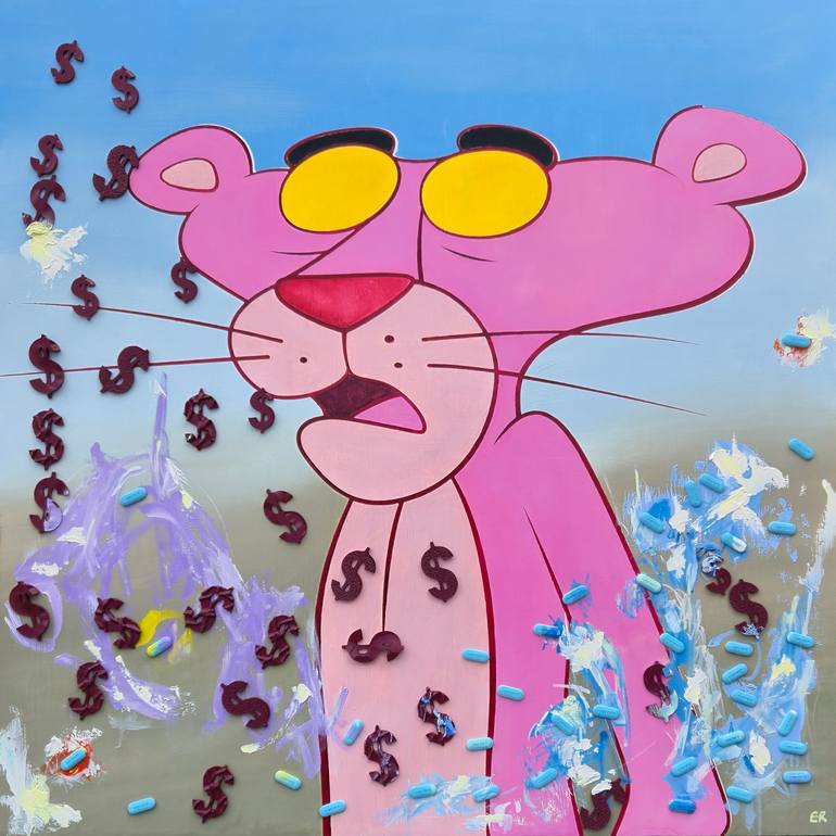 Pink Has Lost His Way Painting by Eric Roberts | Saatchi Art