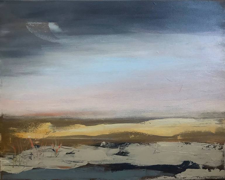Southern landscape with grasses Painting by Lori Childers | Saatchi Art