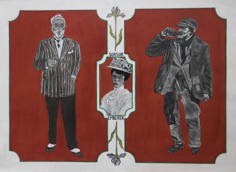 Fates & People Drawing by Attila Nagy | Saatchi Art