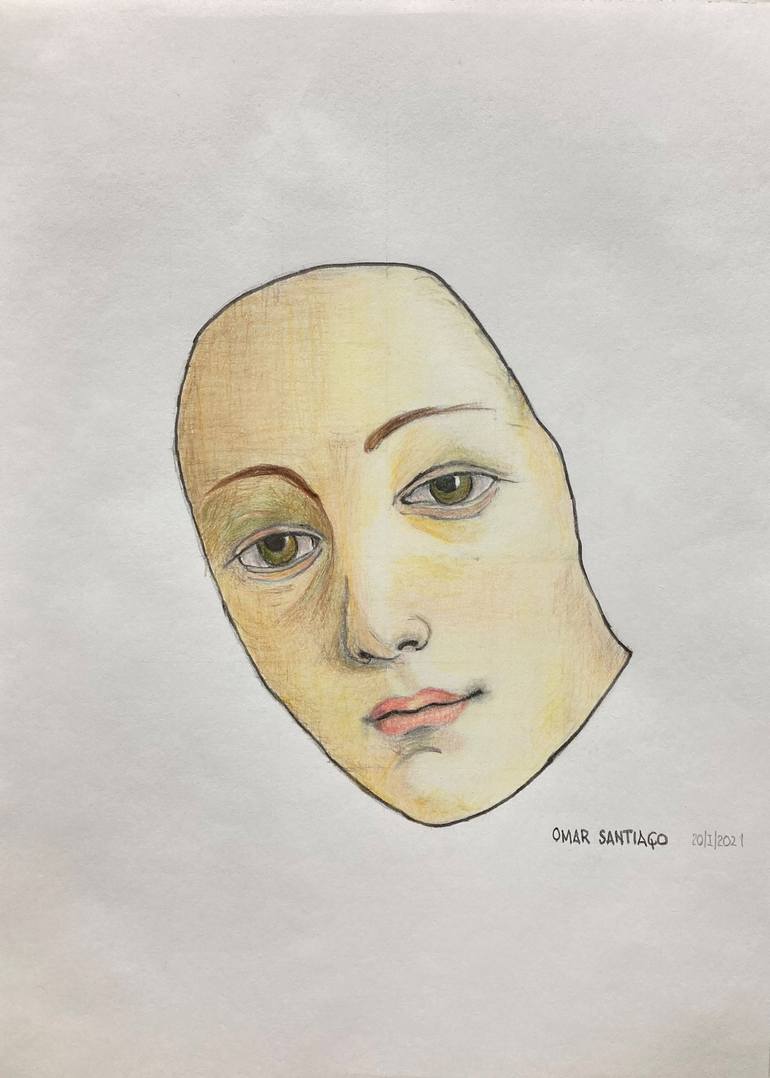 The Mask of Venus Drawing by Omar Lopez Arce | Saatchi Art