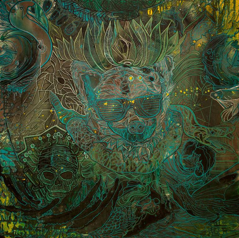 Darkness Distorsions Painting by Demencia Beivide | Saatchi Art