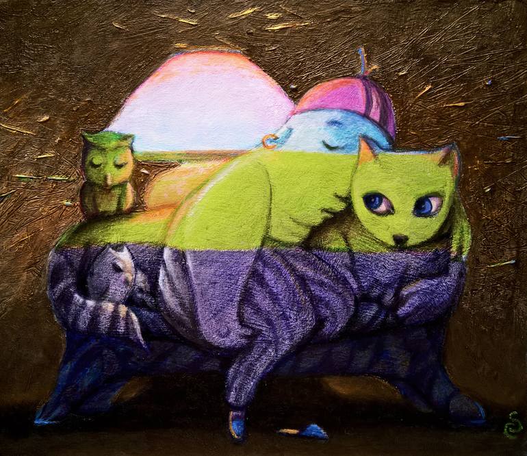 RELAX Painting by Carlo Salomoni | Saatchi Art