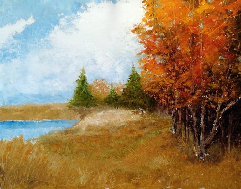 Fall at Sleeping Bear Painting by R Jenkins | Saatchi Art