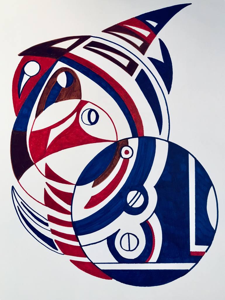 Free above Drawing by Obadja Letsoin | Saatchi Art