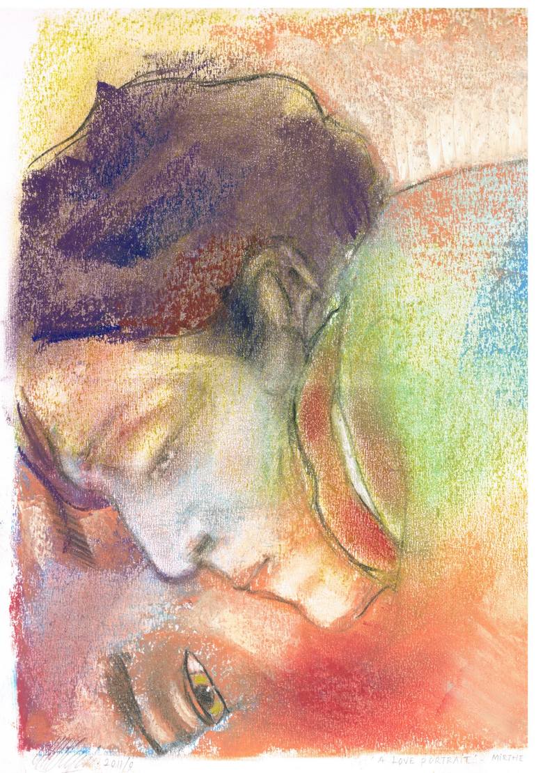 'A Love Portrait' Drawing by Mirthe Sleper | Saatchi Art