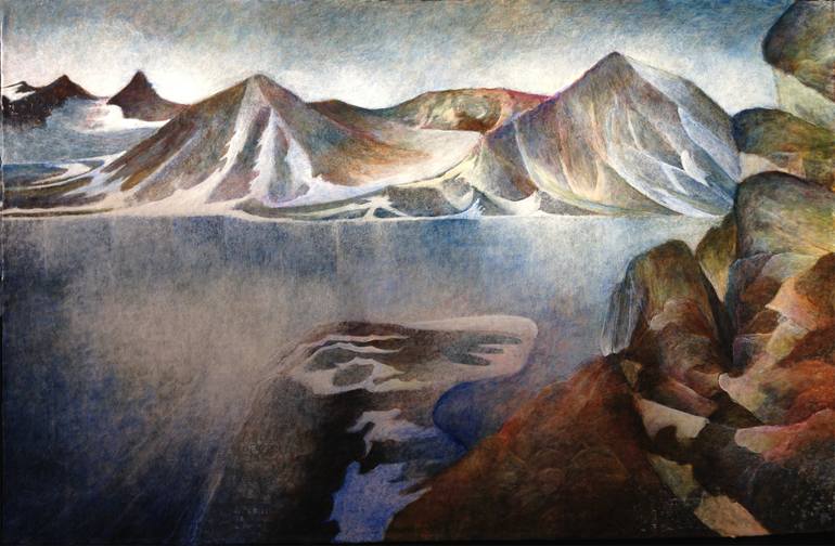 Fjords of Svalbard Painting by Marcus Clark | Saatchi Art