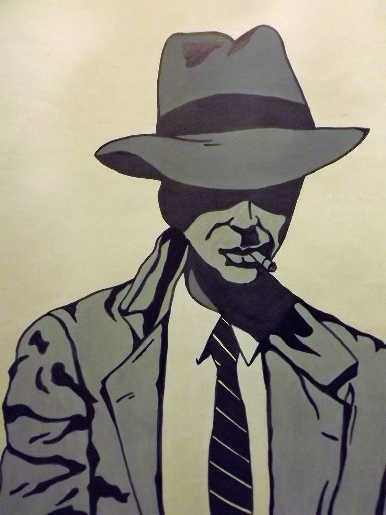 Humphrey Bogart Painting by anna maria carnovale | Saatchi Art