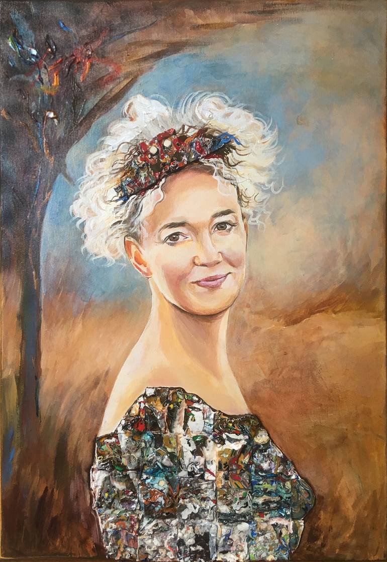 Portrait of Magda Painting by Agnieszka Boroń | Saatchi Art