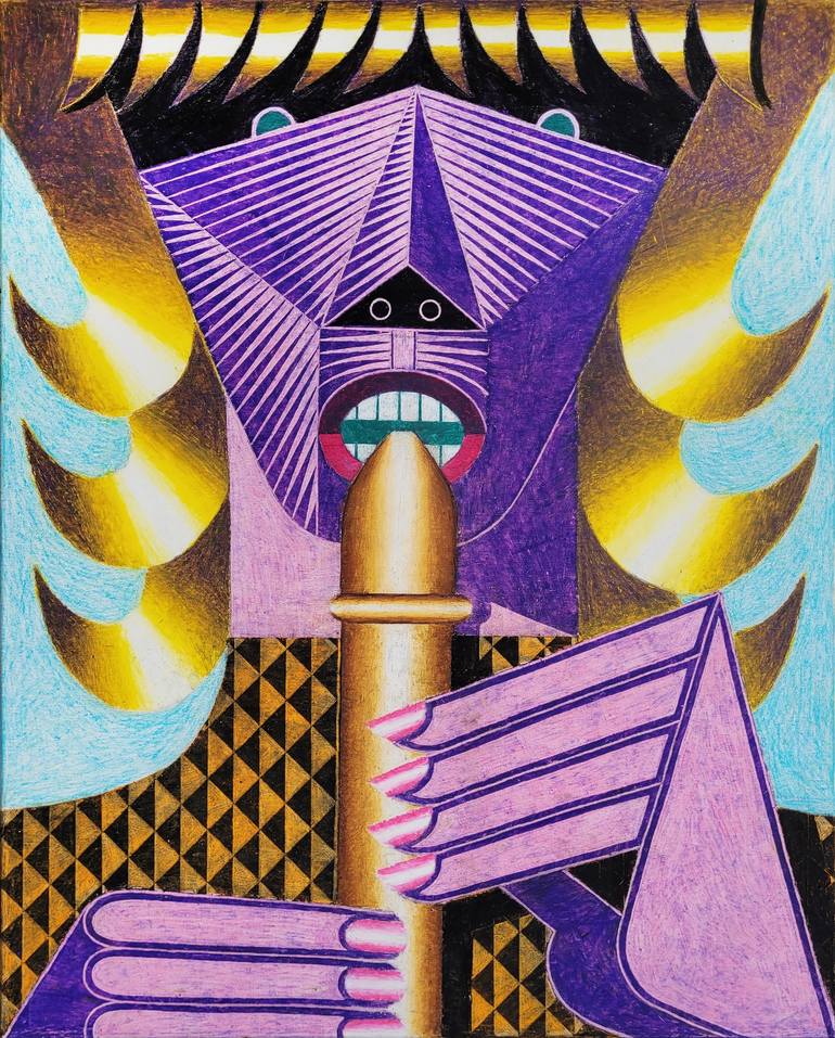 Woman playing flute Painting by Juergen Grewe | Saatchi Art