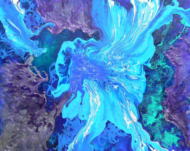 Big Blue Painting by Olympia Hostler | Saatchi Art