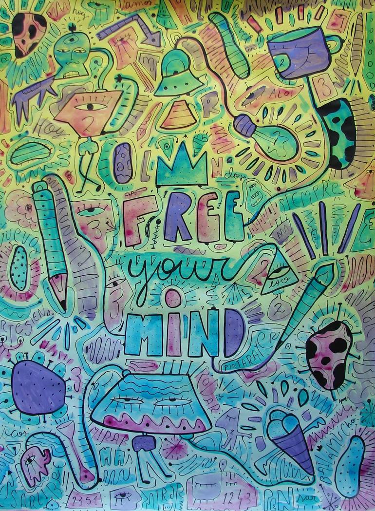 Free your mind. Painting by Lucas Ninin | Saatchi Art