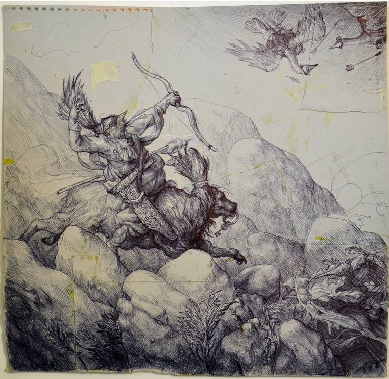 Hunter Drawing by german fernandez | Saatchi Art