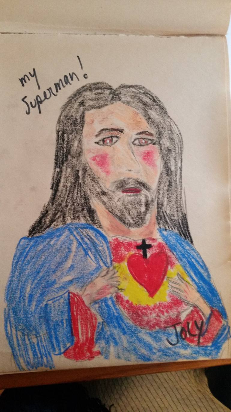 MY SUPERMAN JESUS Drawing by Joly Mary Deborah Kelly Hould | Saatchi Art