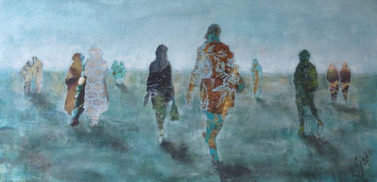 passers-by Painting by Jacqueline Engels | Saatchi Art