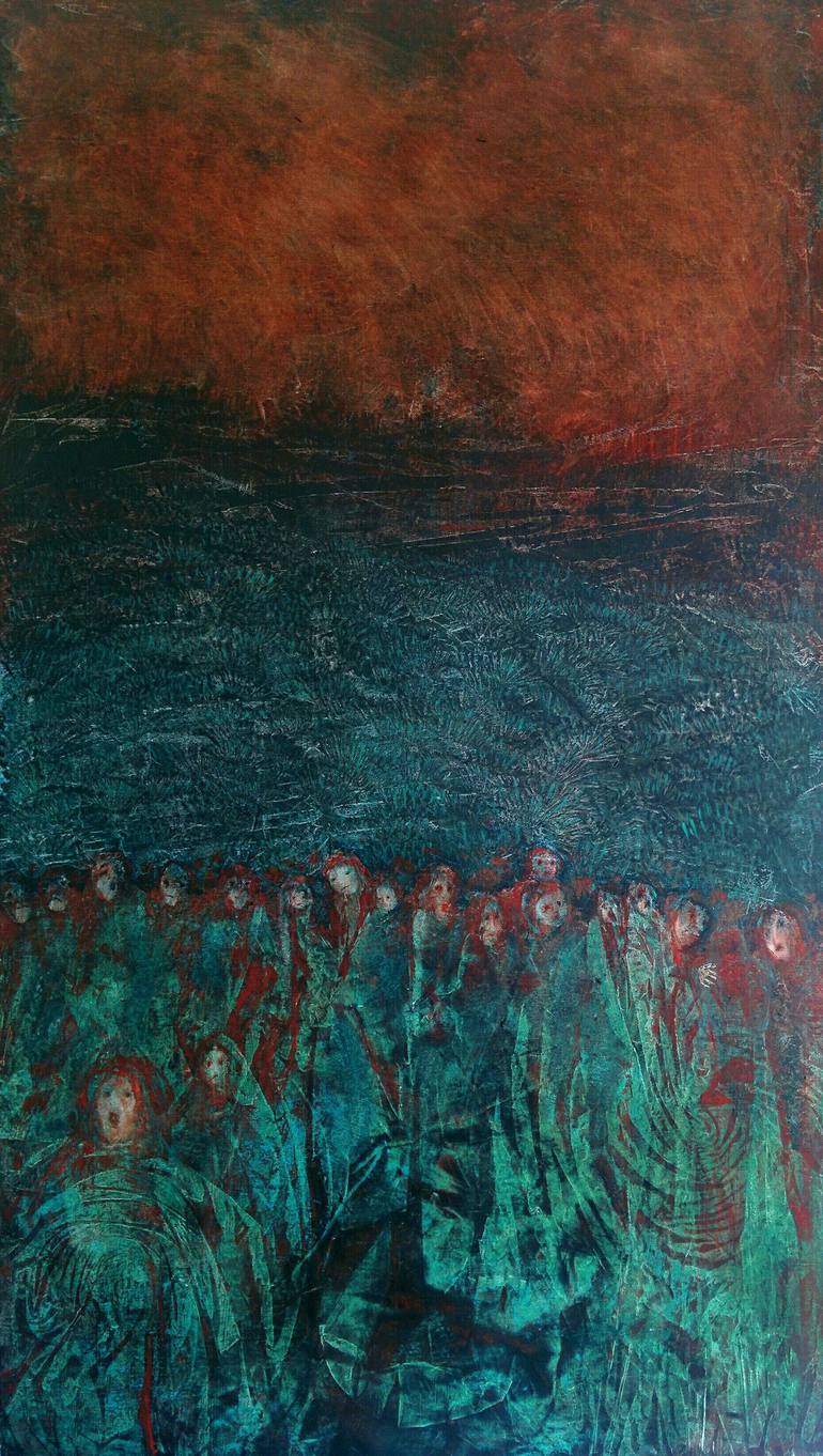 The Flee. Painting by Tiago Bárzana | Saatchi Art