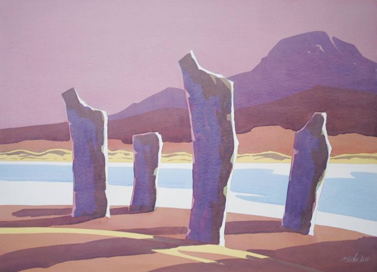 Standing Stones Painting by M J Forster | Saatchi Art