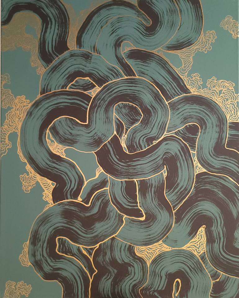 A Green Thing Painting by william dwiggins | Saatchi Art