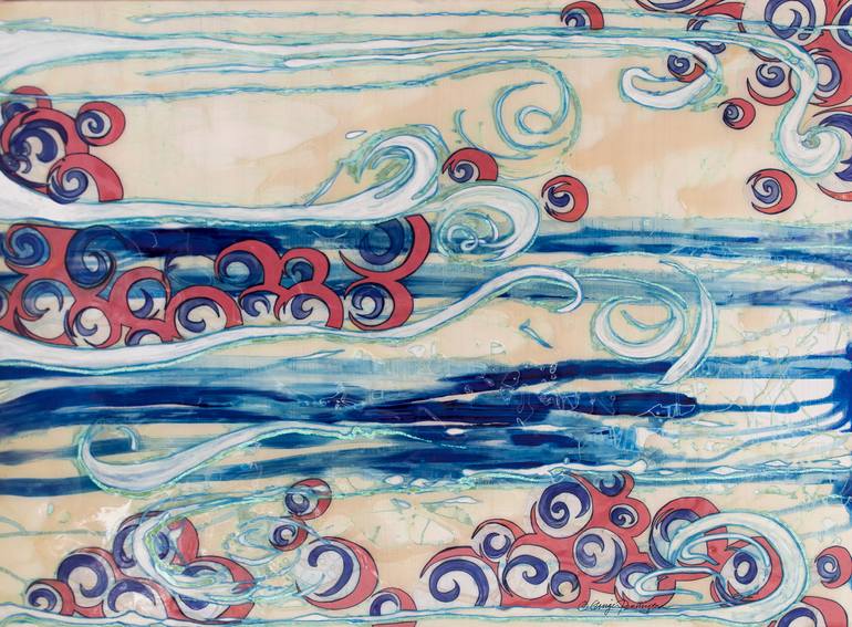 Water and Sky Painting by Ginger Pennington | Saatchi Art