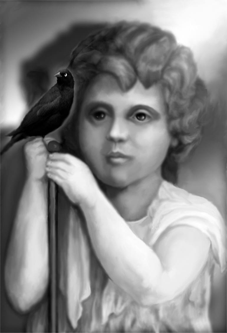 Blackbird Whispers Painting by Artist STRAYER | Saatchi Art