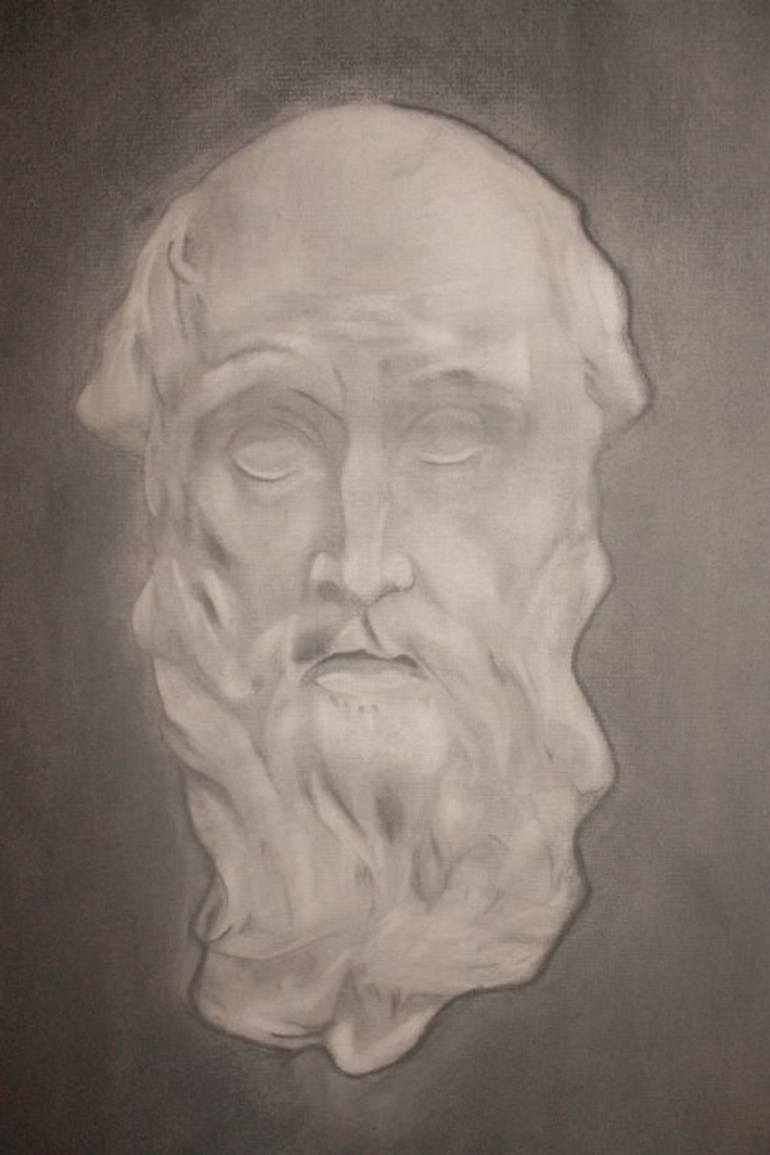 Plaster cast drawing of St. Jerome Drawing by Mark Sta Ana | Saatchi Art