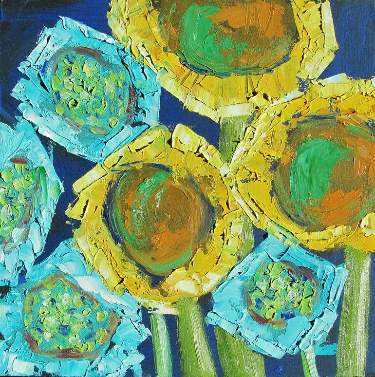 Flower Stalks Painting by Susan Spohn | Saatchi Art