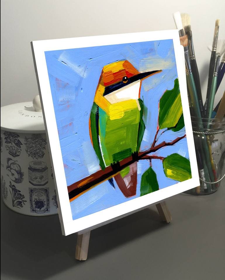 Exotic Bee Eater Painting by Stephen Graham | Saatchi Art