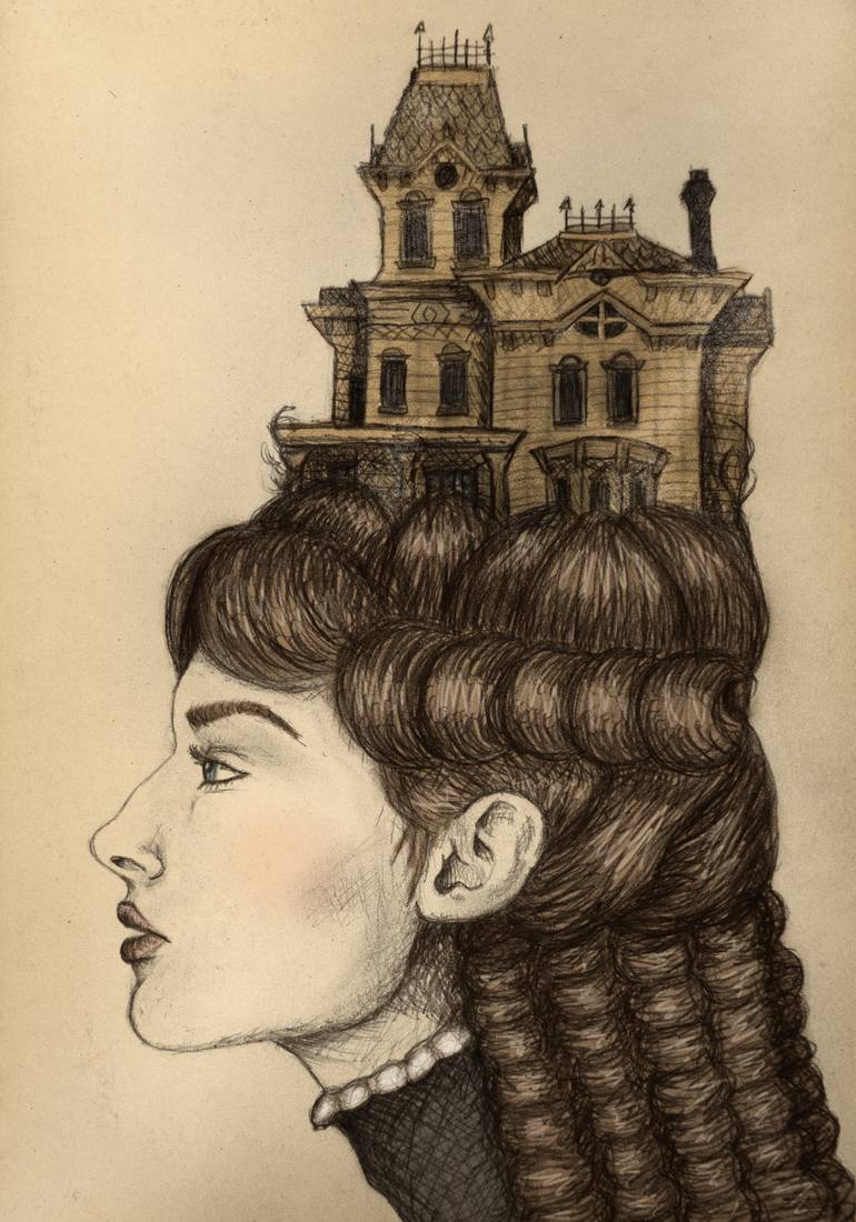 Another time and place (pt. 1) Drawing by Kelly Readinger | Saatchi Art