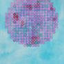 675. Floral (violet on cerulean) Painting by Courtney Miller Bellairs ...