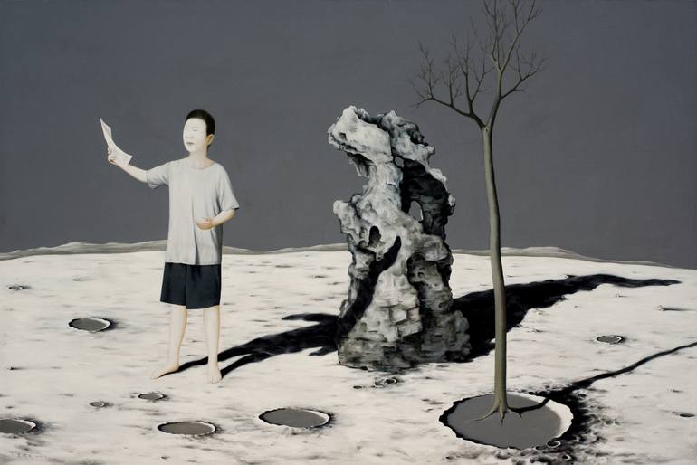 Lost poet Painting by Dewu WU | Saatchi Art