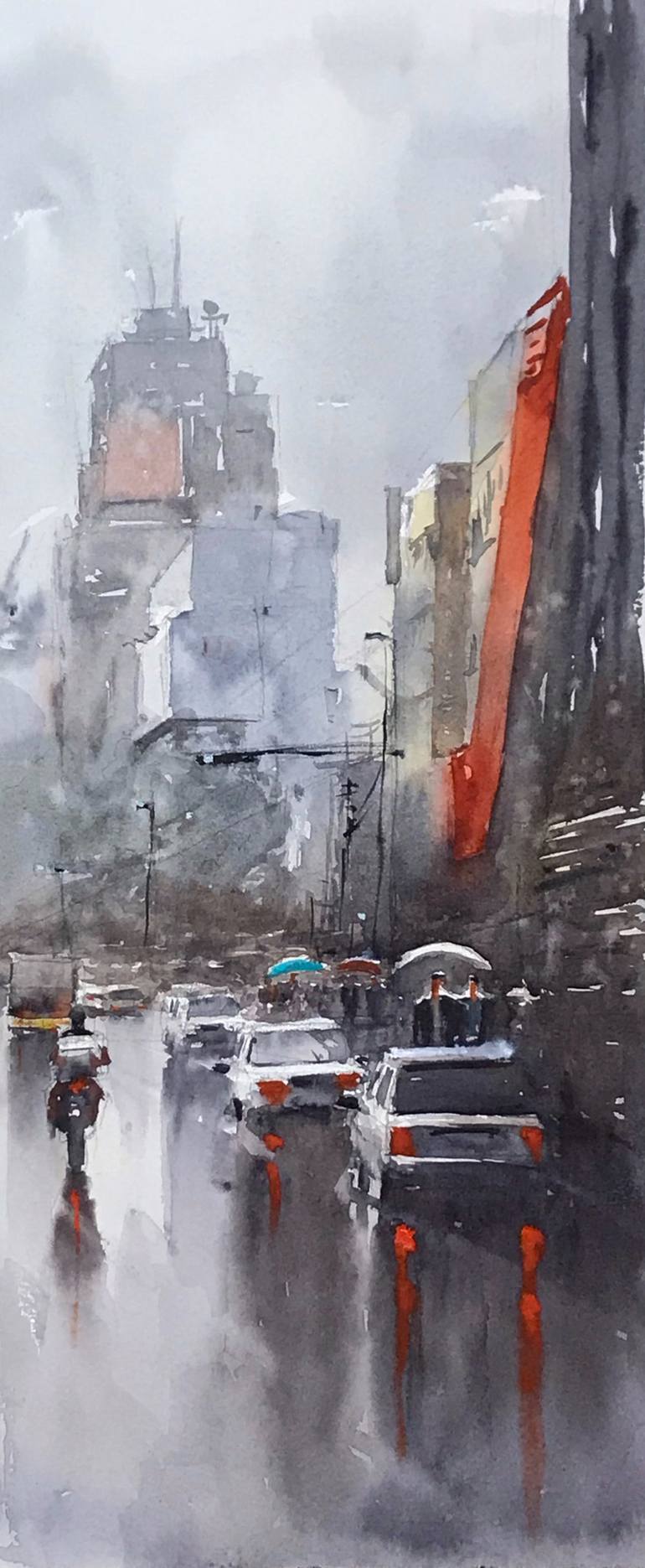 Harajuku Street Painting by Eric Yi Lin | Saatchi Art