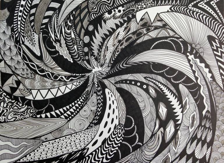 I Could Think of Nothing But the Whirling Wave in Bedroom Drawing by ...