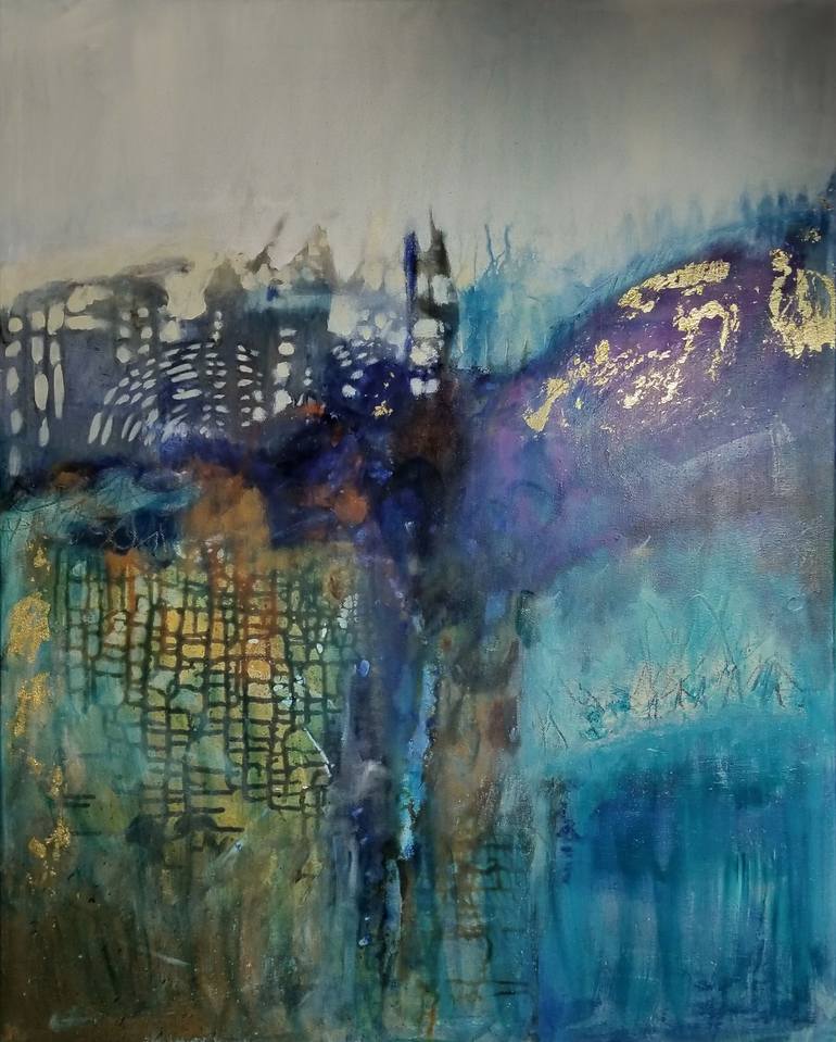 City at Dawn Painting by Cheryl Wilson | Saatchi Art