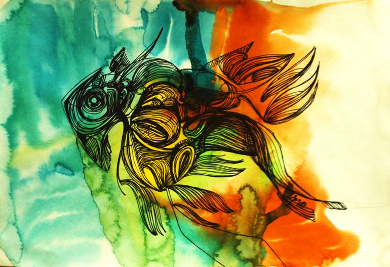 7 Fish Of The Future Drawing by Olya Kartavaya | Saatchi Art