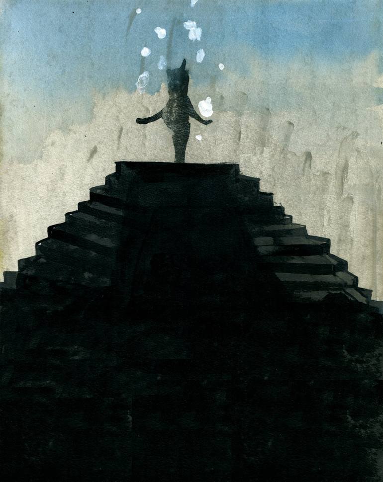 eine Treppe Painting by Gosia Machon | Saatchi Art