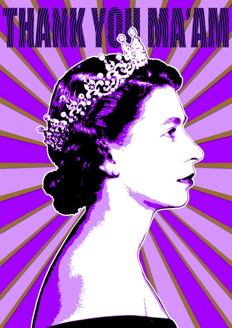 Thank you Ma'am - Purple Digital by Gary Hogben | Saatchi Art
