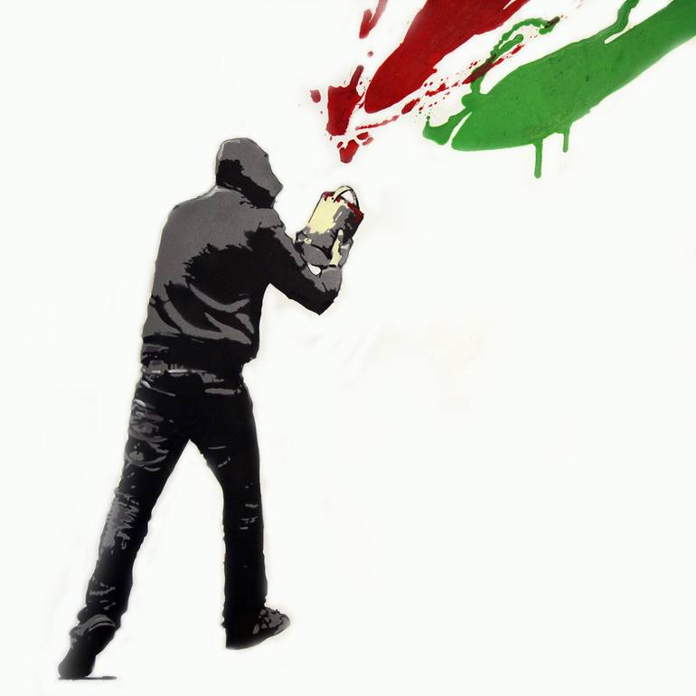 The artistic vandal Painting by darren crowley | Saatchi Art