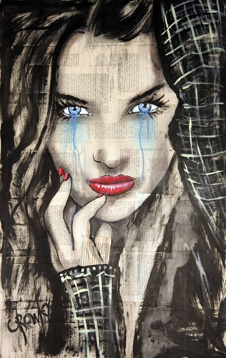 war paint (portrait) Painting by darren crowley | Saatchi Art