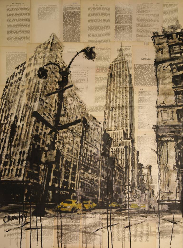 empire state building Painting by darren crowley | Saatchi Art