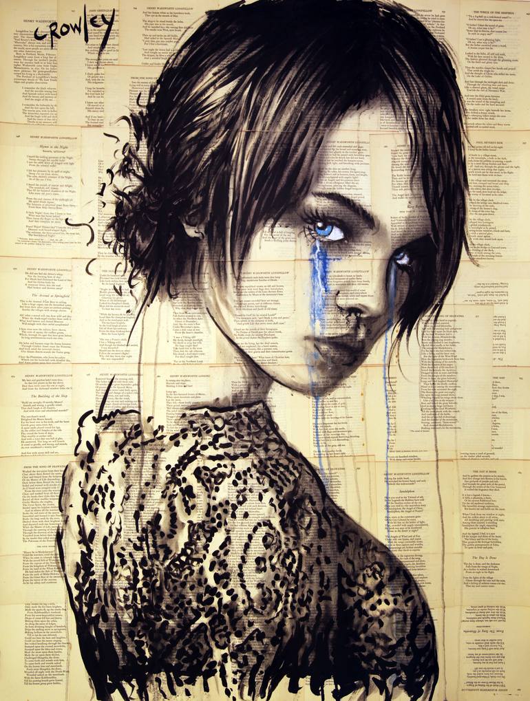 black lace and tears Painting by darren crowley | Saatchi Art