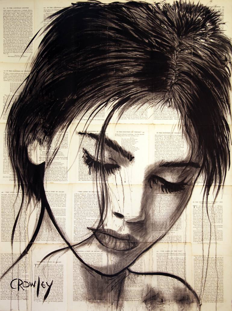 Contemplation- Portrait Drawing by Darren Crowley | Saatchi Art