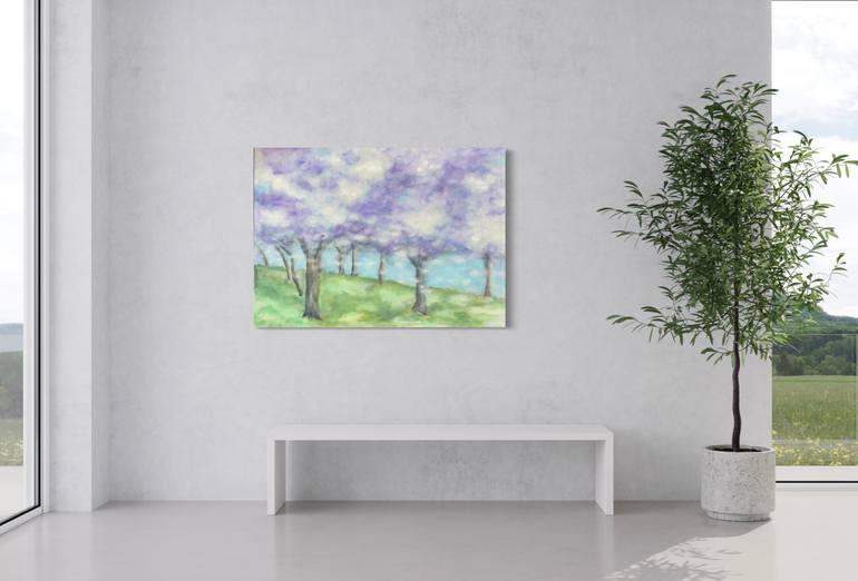 Hanami Painting by B Midnight | Saatchi Art