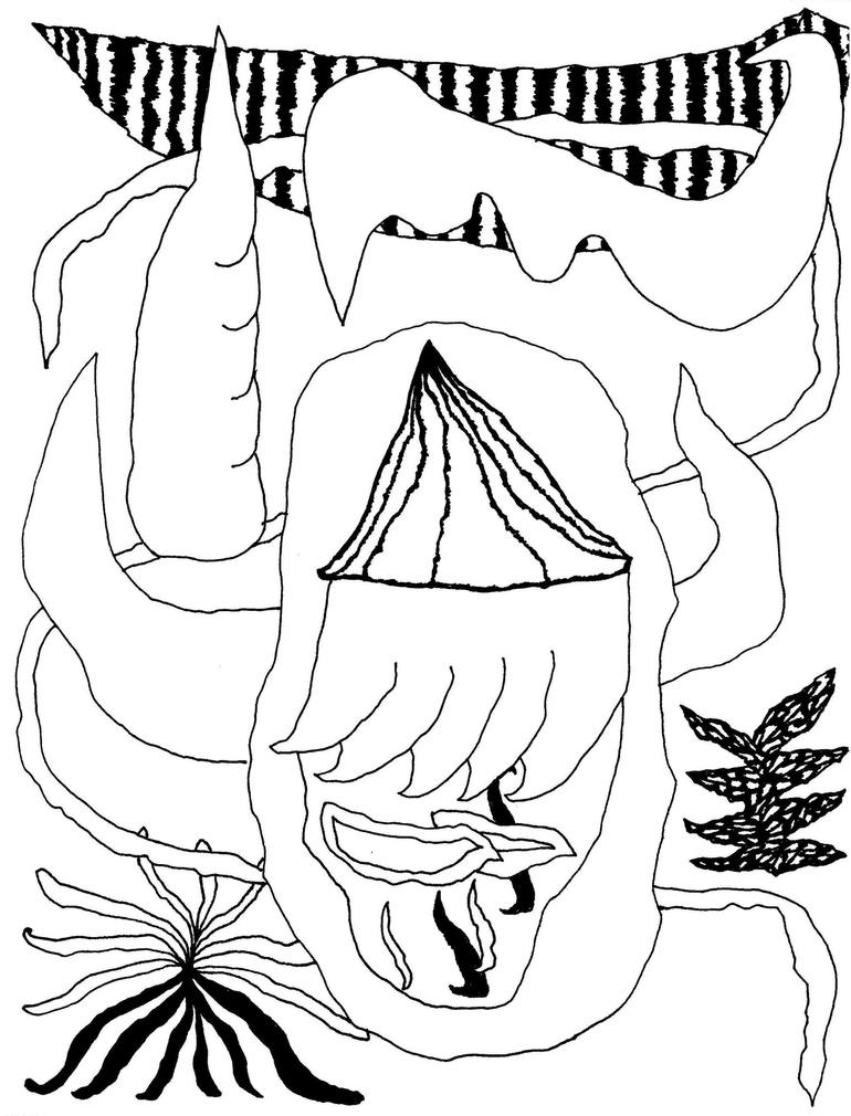 Visceral thoughts 1 Drawing by Ada Odry | Saatchi Art