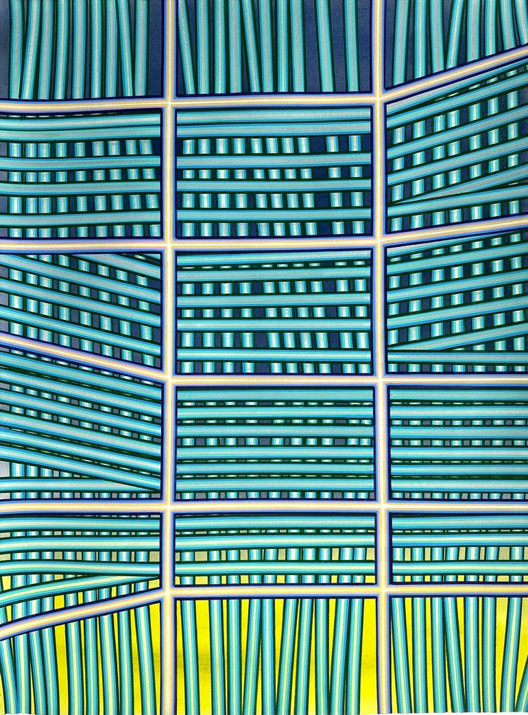 Blue and Yellow Drawing by Elyce Abrams | Saatchi Art