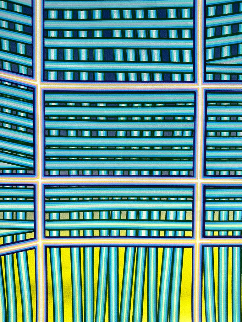 Blue and Yellow Drawing by Elyce Abrams | Saatchi Art