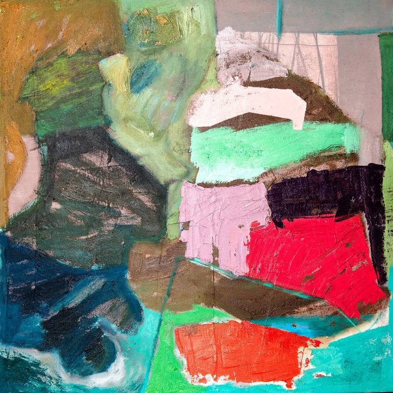 Stacked Landscape Painting by Anne Fox | Saatchi Art