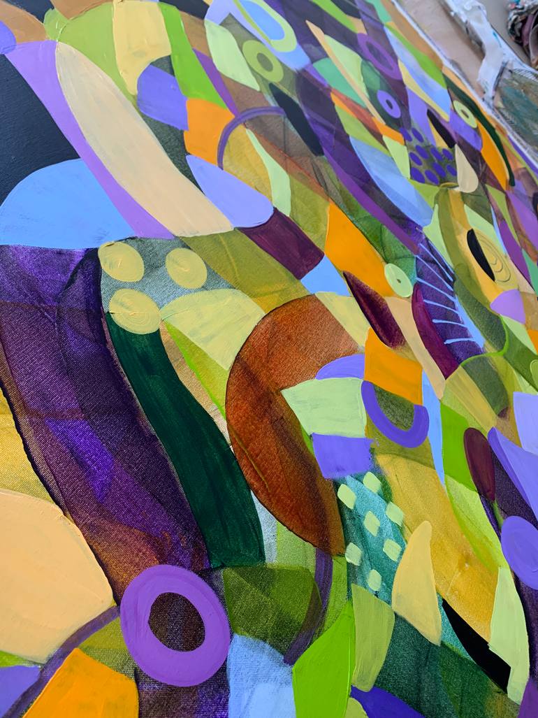 Whispering Violets Painting by Rashna Hackett | Saatchi Art