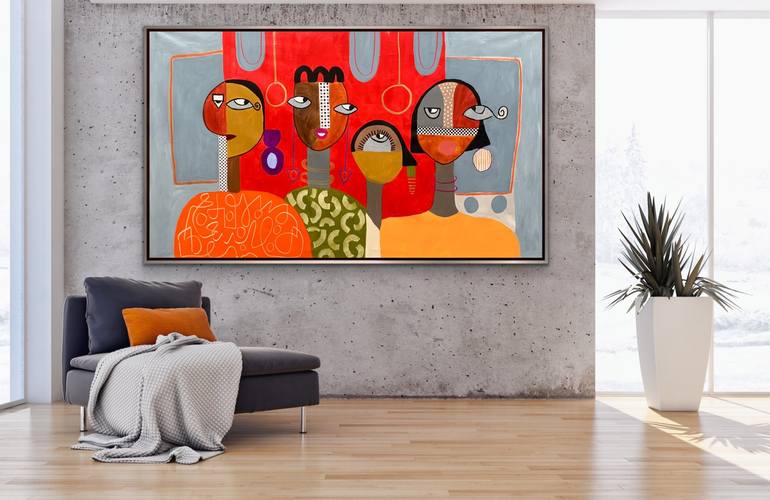 The Blended Family Painting by Rashna Hackett | Saatchi Art